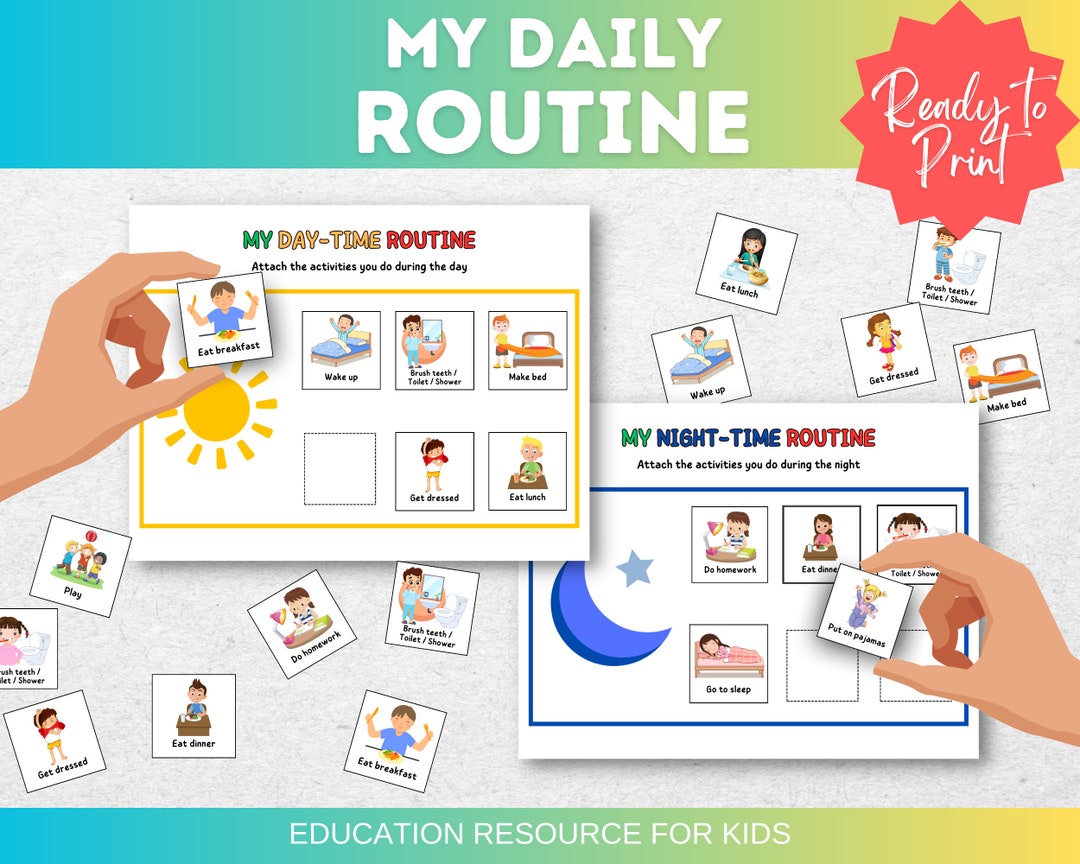 Preschool Printables, My Daily Routine, Daily Responsibilities Chart ...