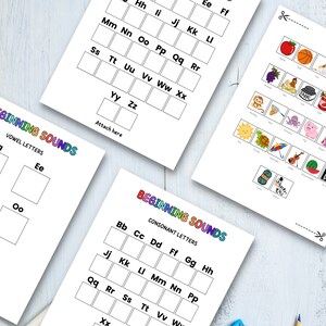 Beginning Letter Sounds Worksheets Beginning Sounds Kindergarten Vowel ...