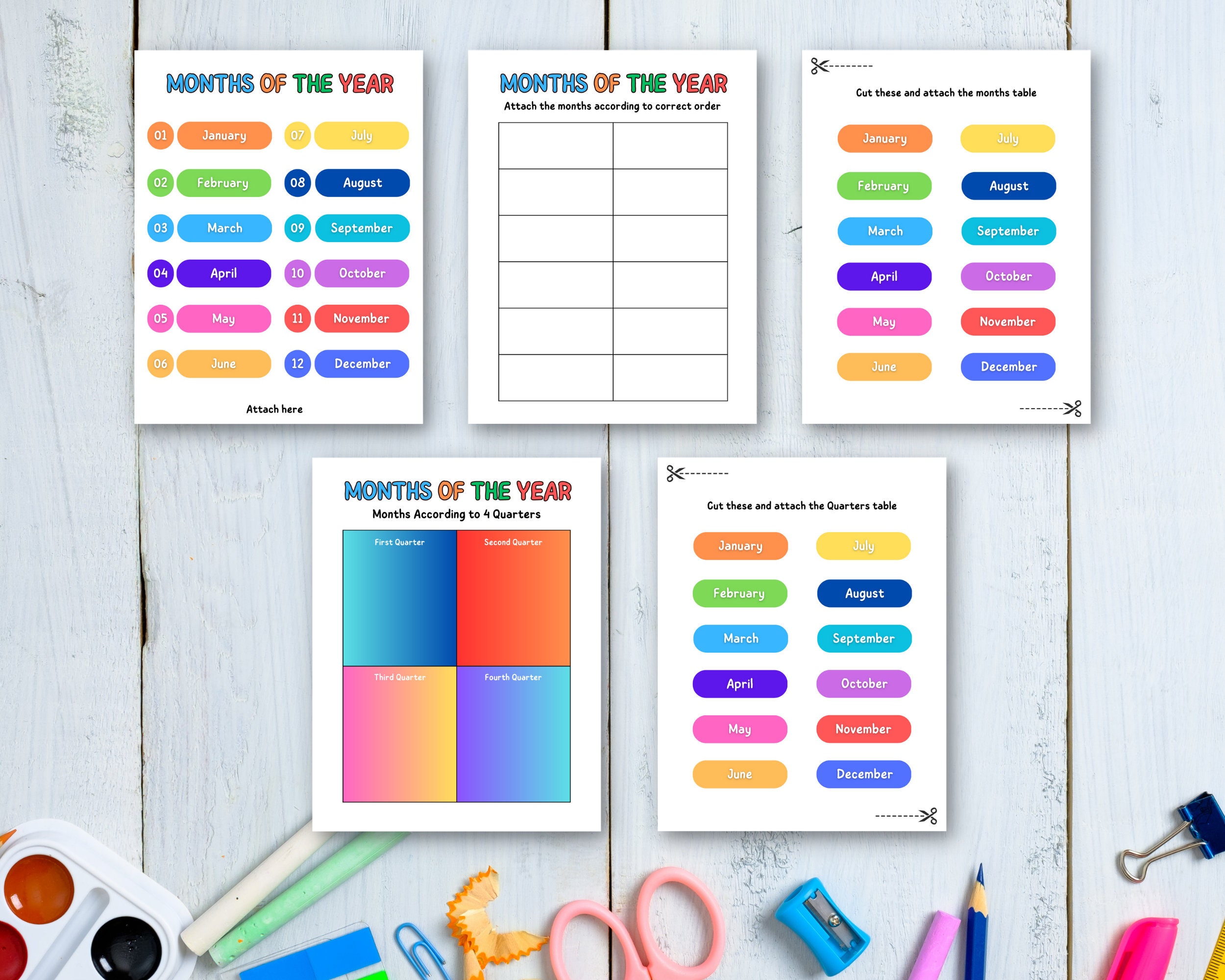 Preschool Printables, 12 Months of the Year, Learn About Months ...