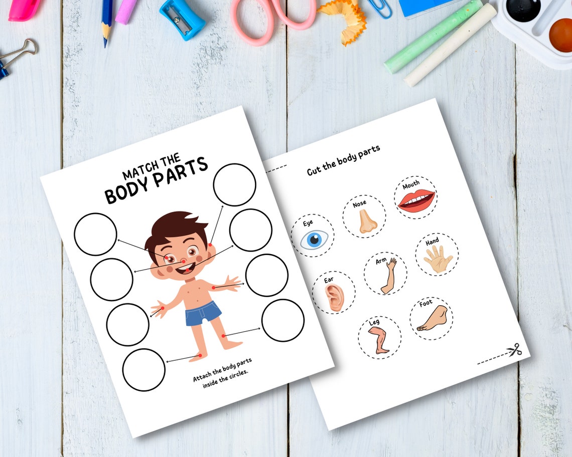 Kids Activity Parts of the Body Basic Body Parts Poster Toddler ...