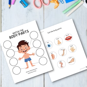 Kids Activity Parts of the Body Basic Body Parts Poster Toddler ...