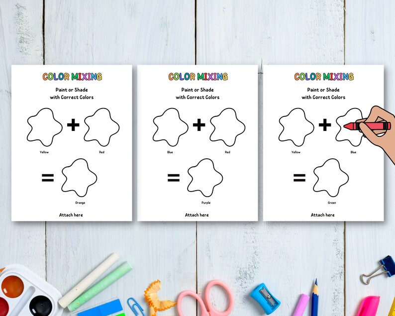 Toddler Activities Printable, Color Mixing, Printable Activity for Kids ...