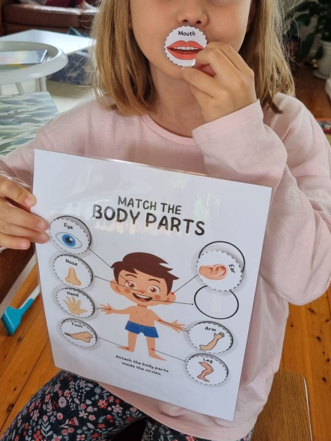 Kids Activity Parts of the Body Basic Body Parts Poster Toddler ...