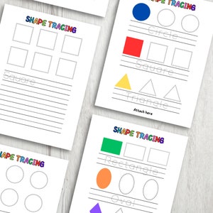 Preschool Printables, Shape Tracing, Learn About Shapes, Kindergarten ...