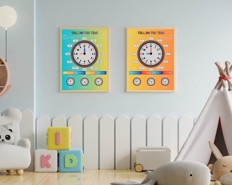 Preschool Printables, Telling the Time Poster, What Time is It, Learn ...