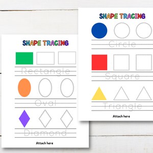 Preschool Printables, Shape Tracing, Learn About Shapes, Kindergarten ...