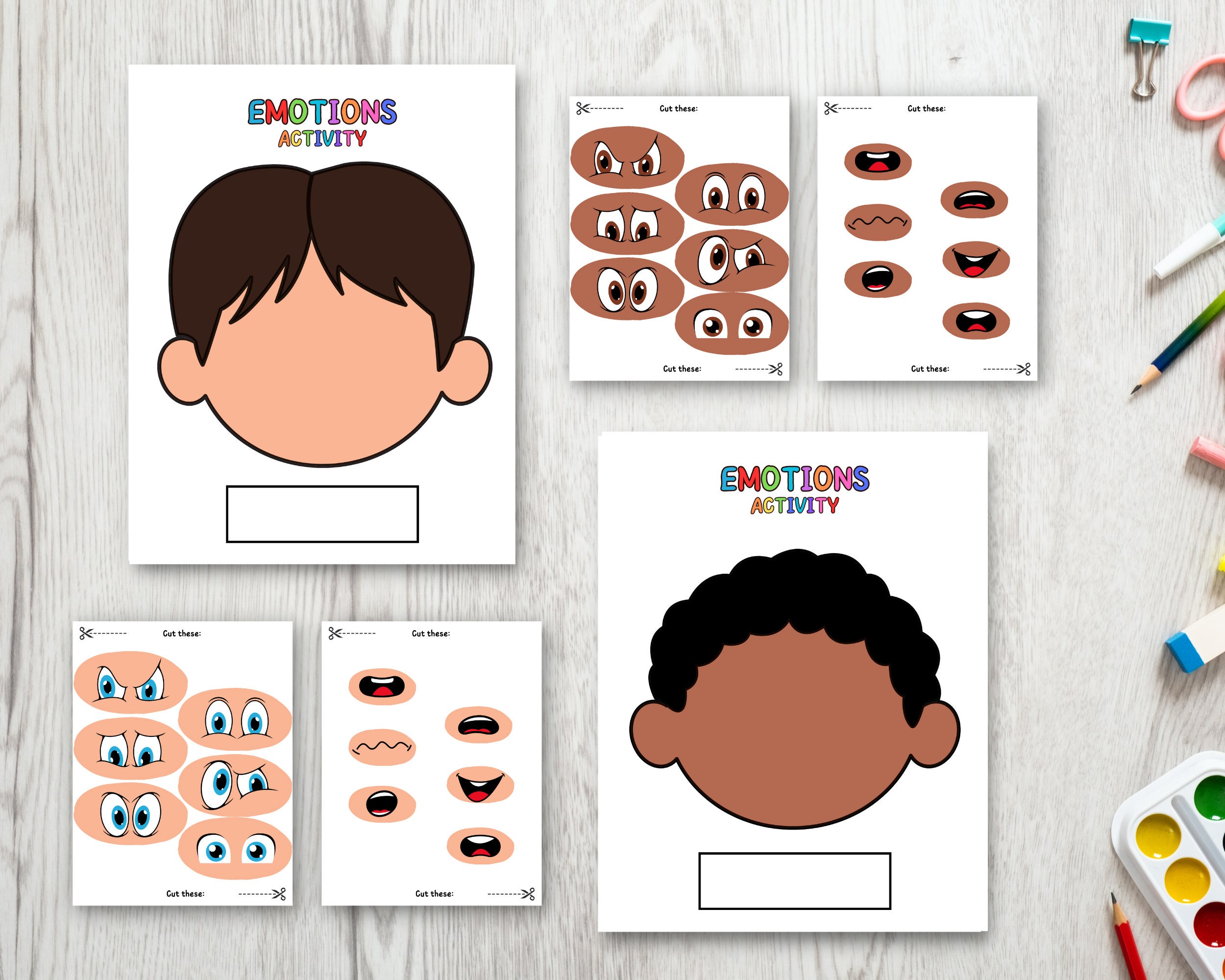Emotions Activity for Kids Emotions Activity for Preschoolers - Etsy