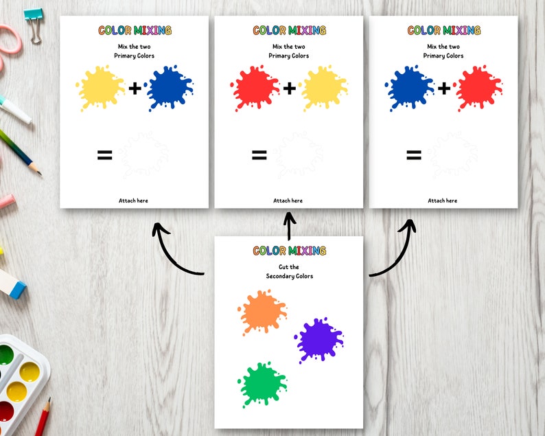 Toddler Activities Printable, Color Mixing, Printable Activity for Kids ...