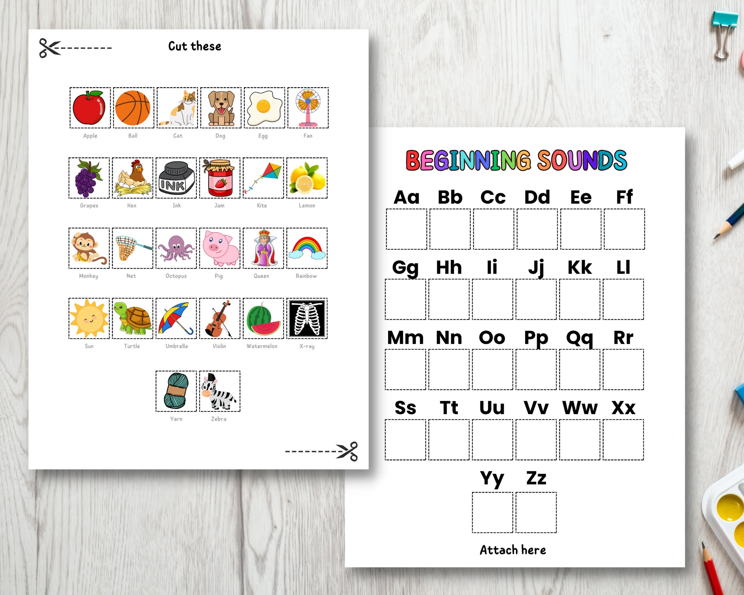 Beginning Letter Sounds Worksheets Beginning Sounds Kindergarten Vowel ...