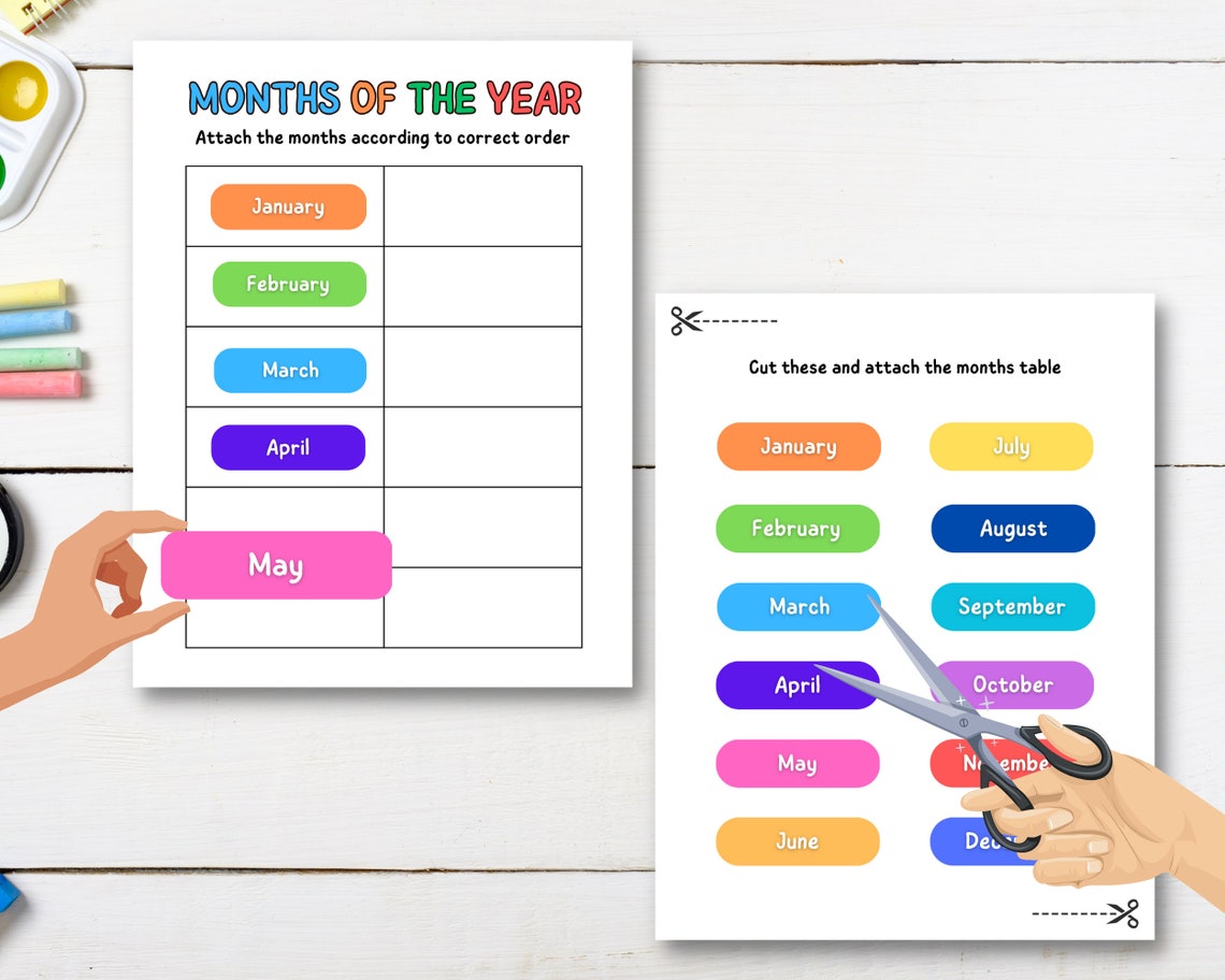 Preschool Printables, 12 Months of the Year, Learn About Months ...