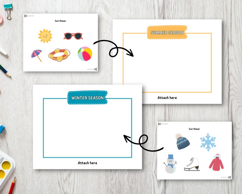 Preschool Printables, Match the Season, Learn About Seasons ...