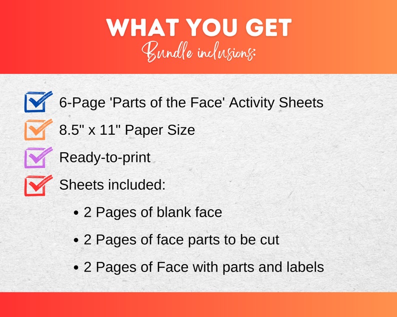 Parts of the Face Activity for Toddlers Parts of the Human - Etsy