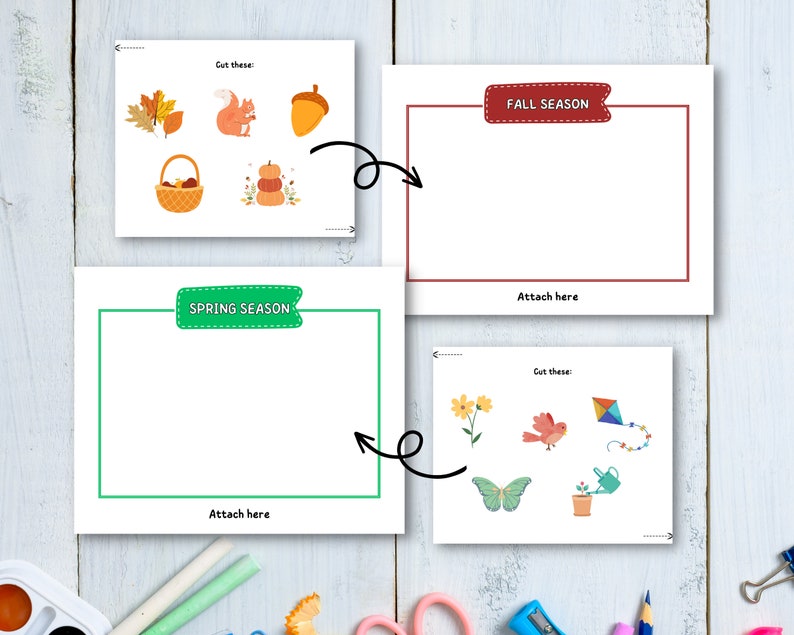 Preschool Printables, Match the Season, Learn About Seasons ...