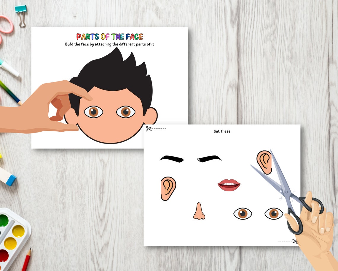 Parts of the Face Activity for Toddlers Parts of the Human - Etsy