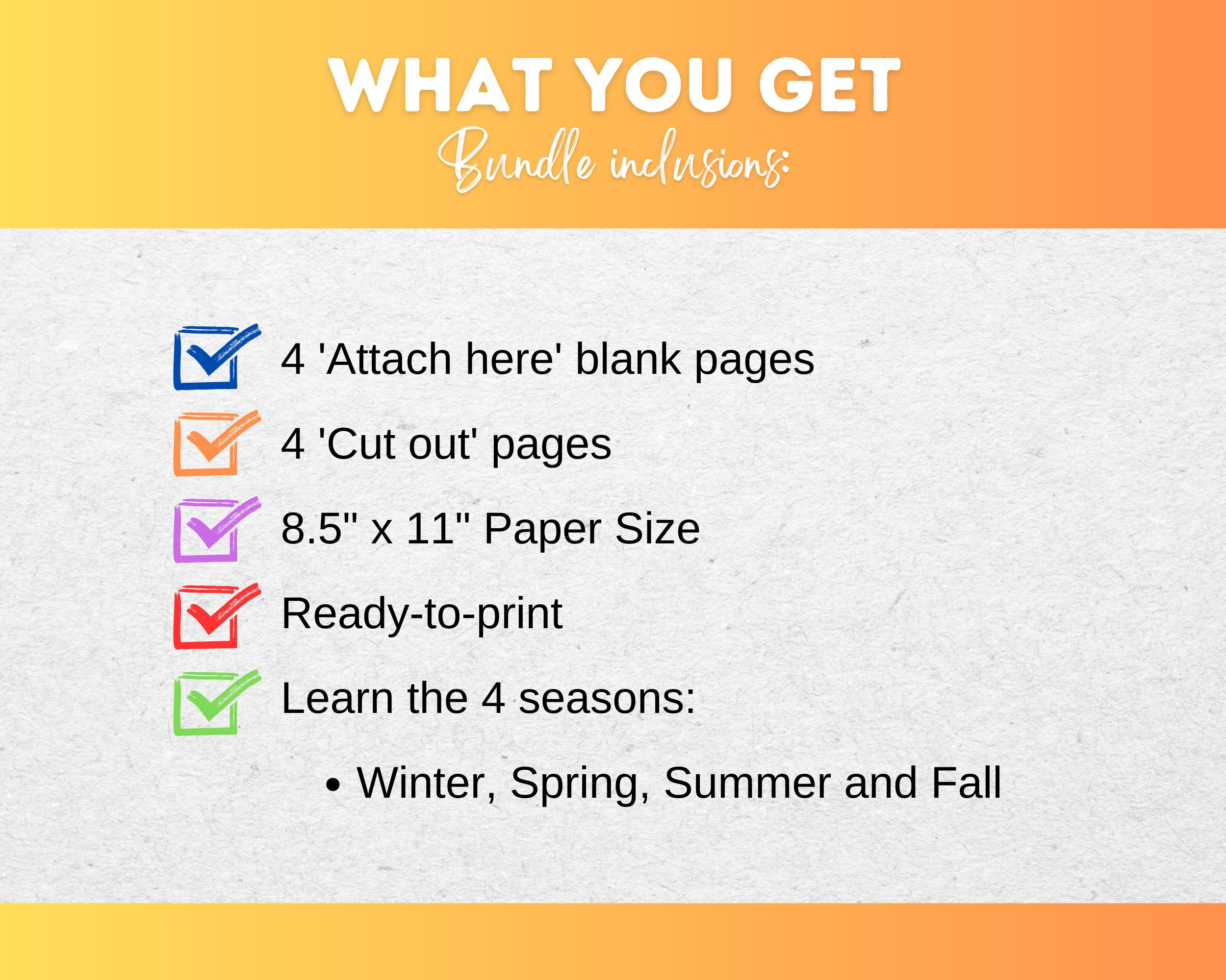 Preschool Printables, Match the Season, Learn About Seasons ...