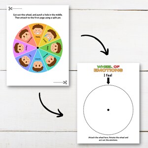 Wheel of Emotions for Kids Wheel of Emotions Worksheet Printable Wheel ...