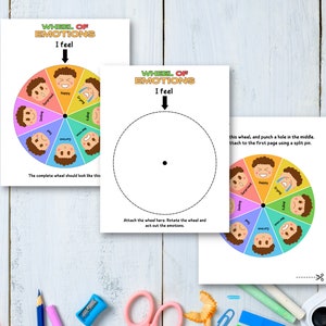 Wheel of Emotions for Kids Wheel of Emotions Worksheet Printable Wheel ...