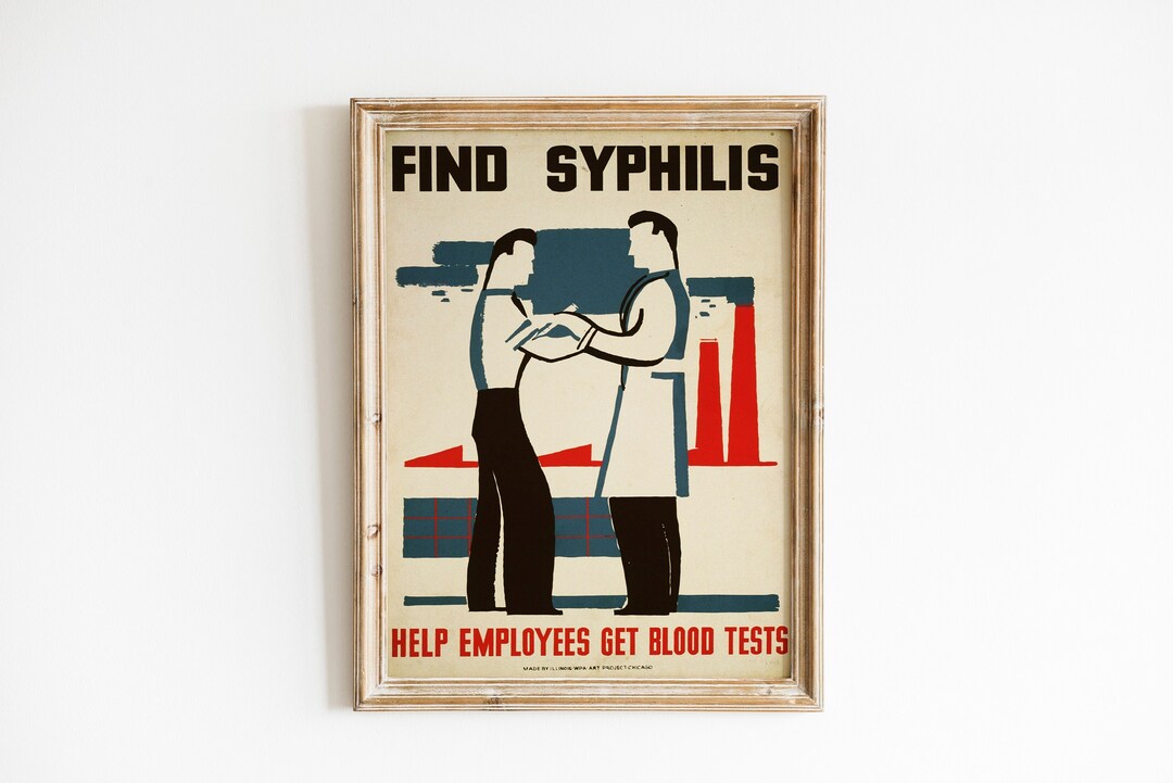 Syphilis Awareness Poster Help Workers Identify Symptoms - Etsy