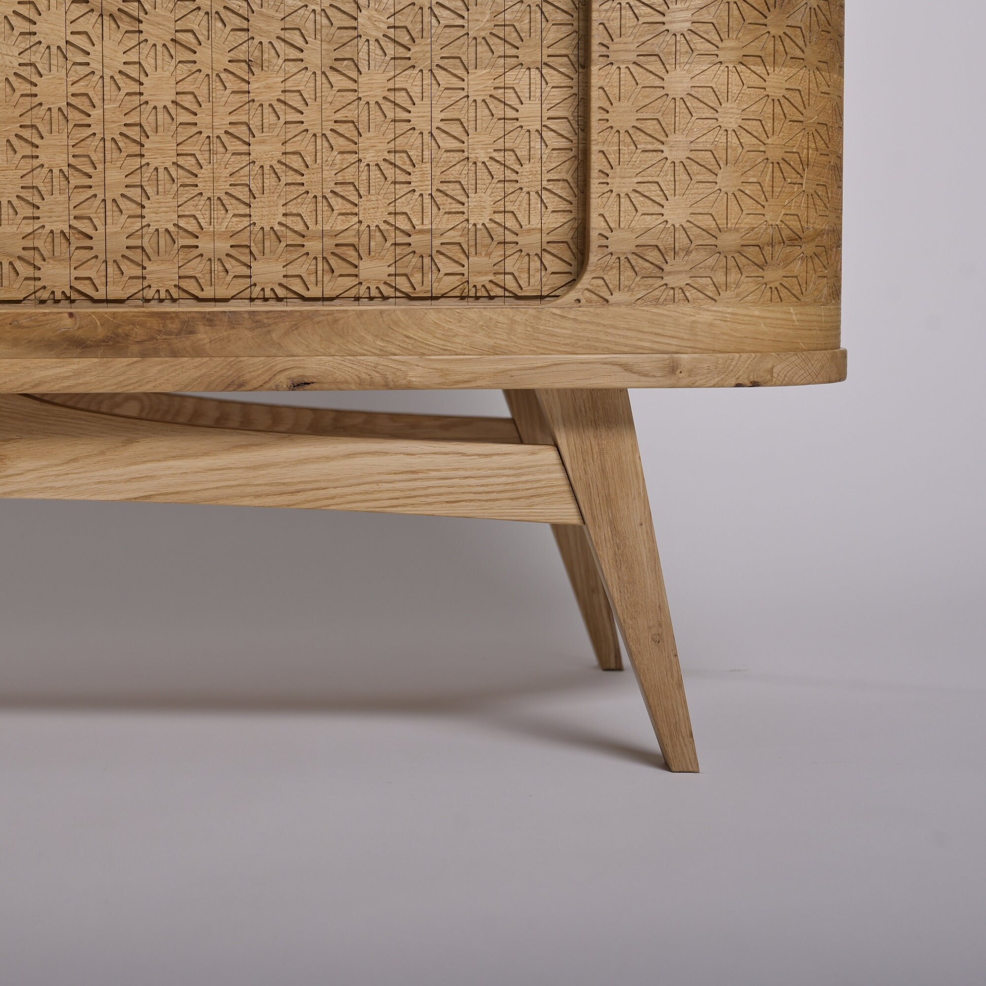 Solid Oak Tambour Sideboard - Etsy