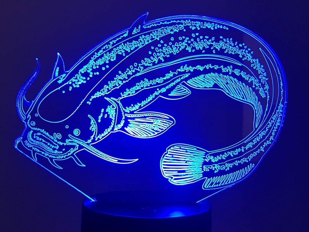 3D Lamp Catfish Pattern 7 Colors - Etsy