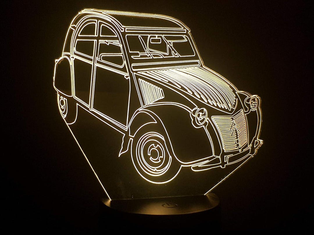 3D Lamp - CITRO 2CV AZ Pattern - 7 Colors - Etsy