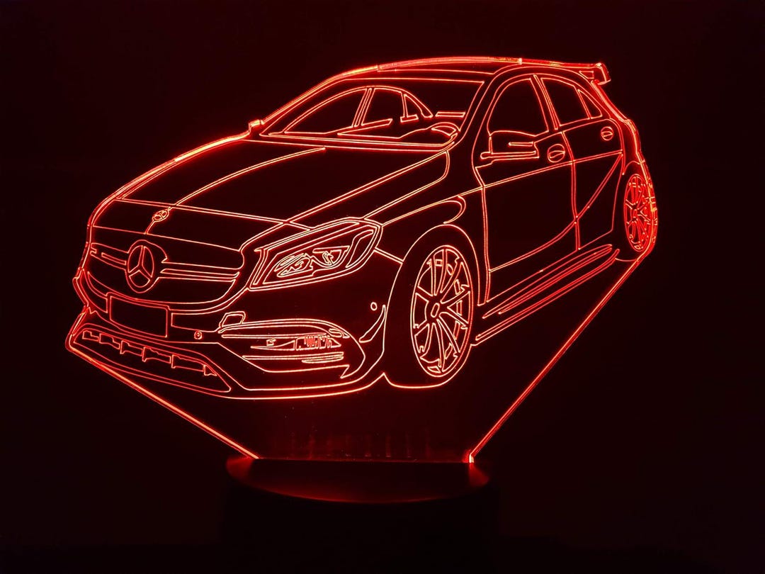 3D Lamp - Mercedes AMG A45 Design - 7 Colors - Etsy