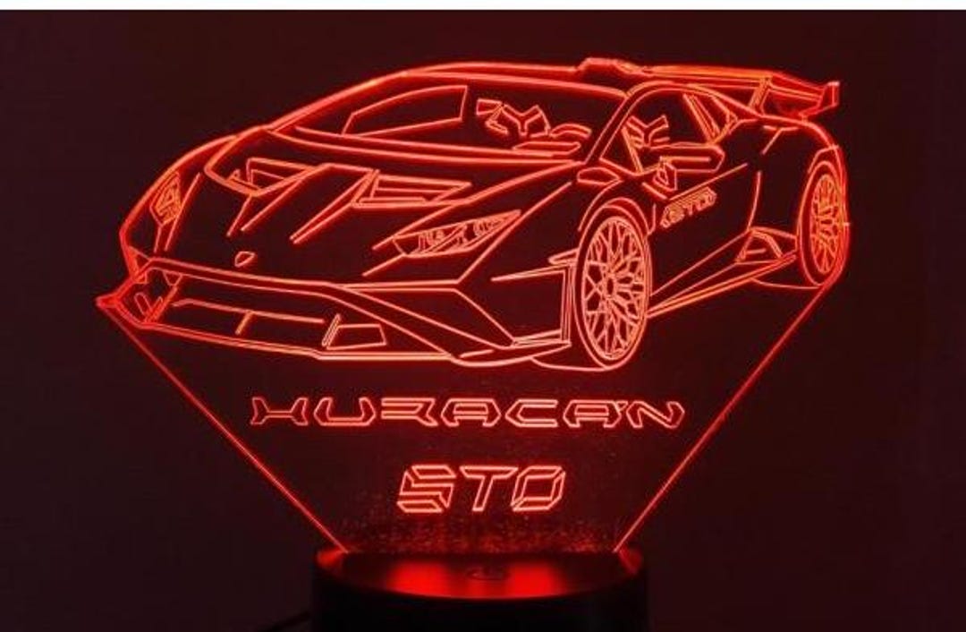3D Lamp Lambo. Huracan. Sto Pattern 7 Colors - Etsy