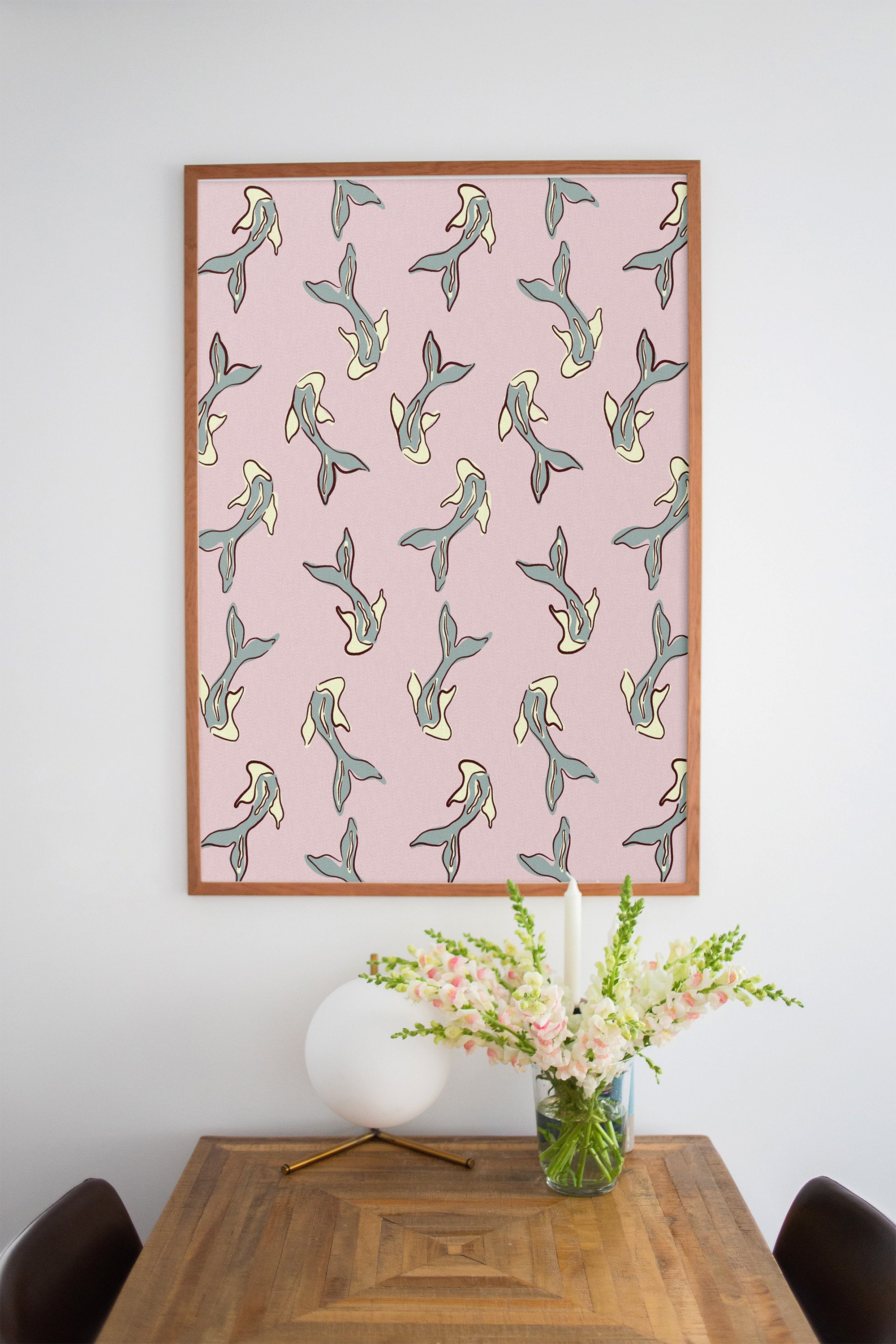 Pink Flying Fish Printable Downloadable Digital Artwork - Etsy