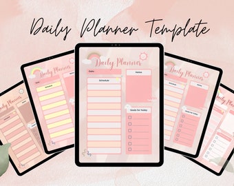 Undated Daily Planner | Digital Download| Kawaii - Etsy