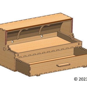 DXF Laser Cut Roll Top Box File - Etsy
