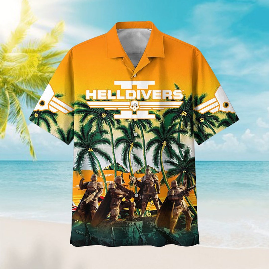 Helldivers 2 Hawaiian Shirt, Helldivers 2 Managed Democracy Hawaiian ...