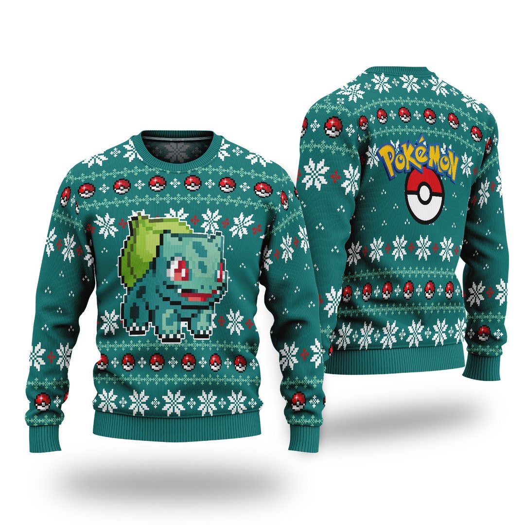 Sweaterbulbasaur Ugly Sweater Bulbasaur Christmas Sweatshirt, Christmas ...