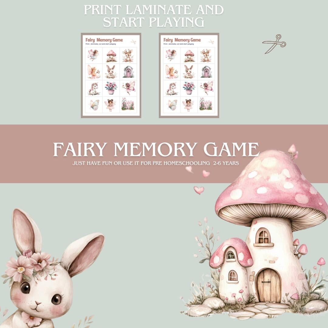 DIY Memory Game Fairy - Etsy