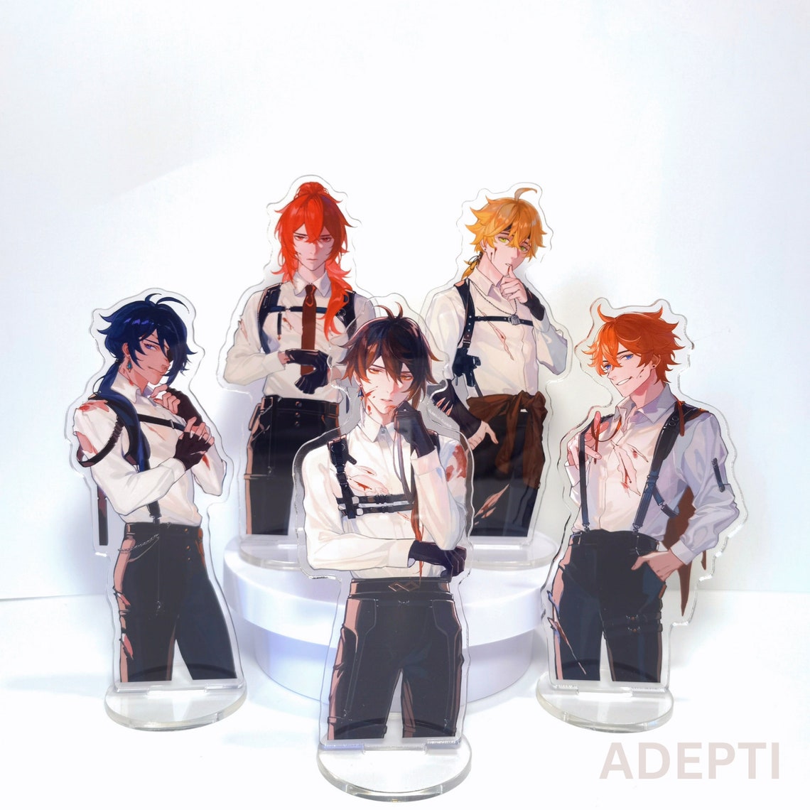 Genshin Impactacrylic Stand Figure Zhongli Diluc Childe - Etsy