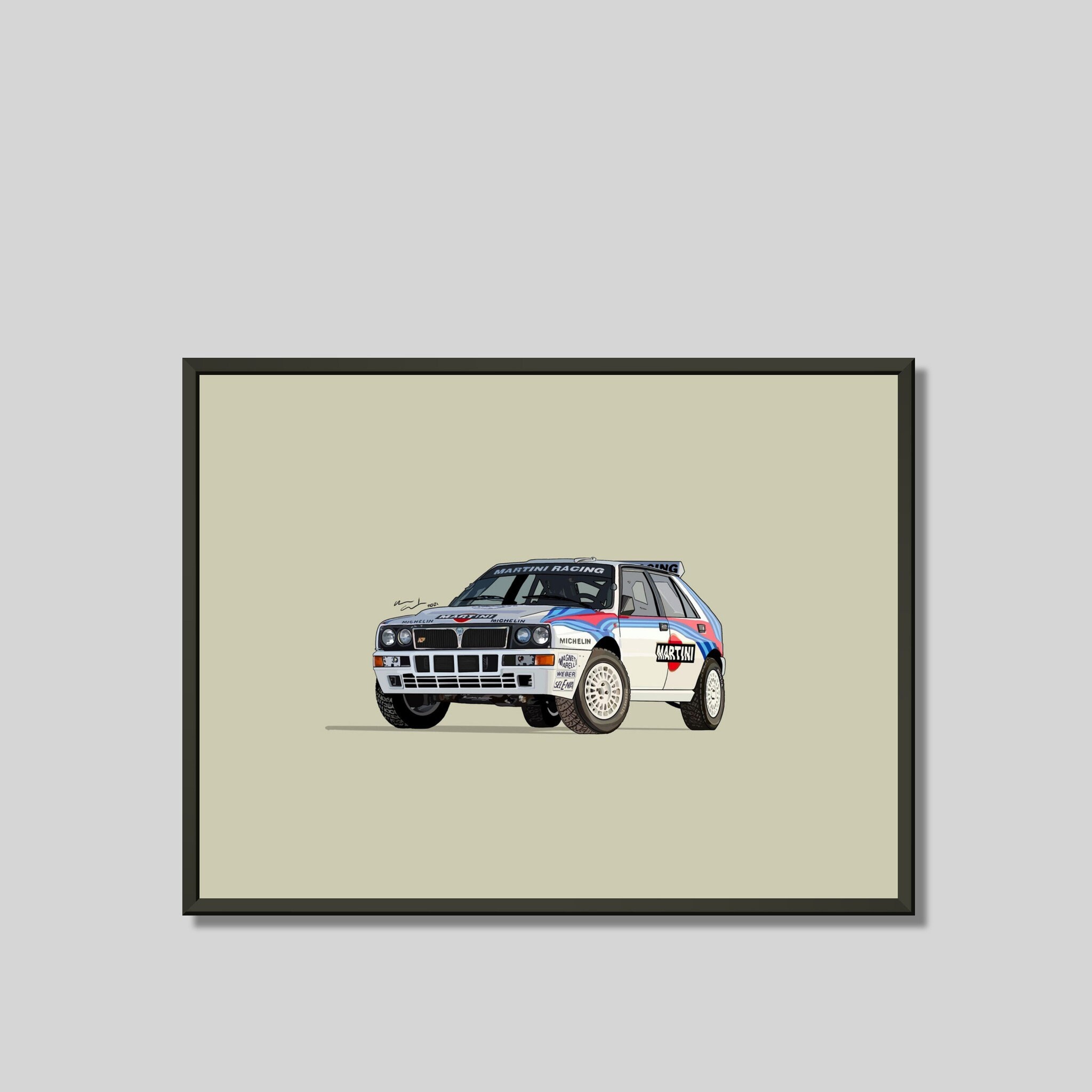 Lancia Delta Integrale Martini Racing Poster Iconic Rally Art for ...