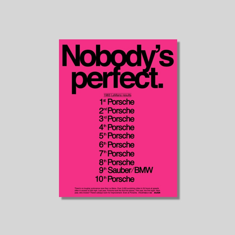 1983 Le Mans Porsche Dominance Poster Fuchsia Fusion Edition - Etsy