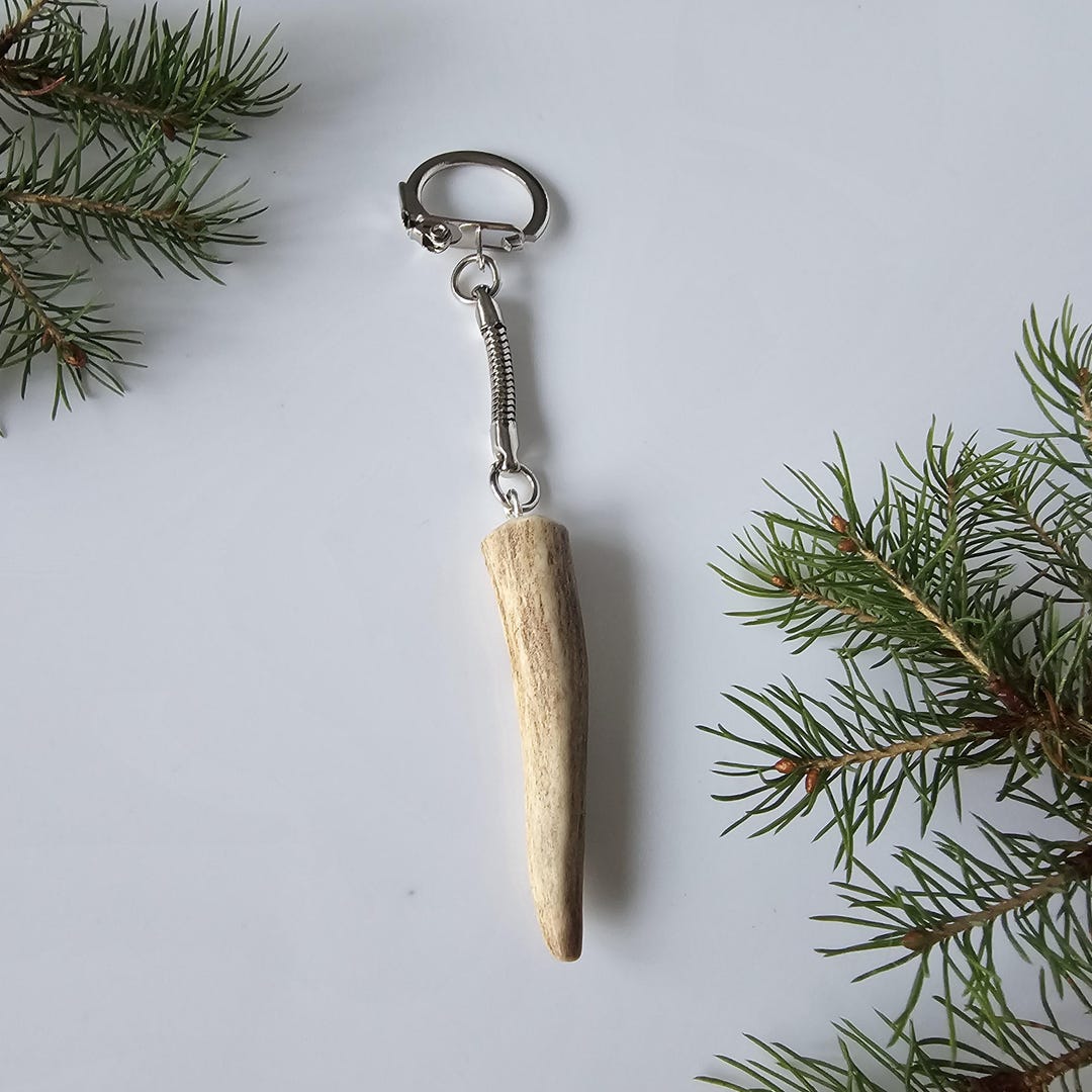 Antler Key Chain, Antler Keychain, Key Chain From Natural Antler ...