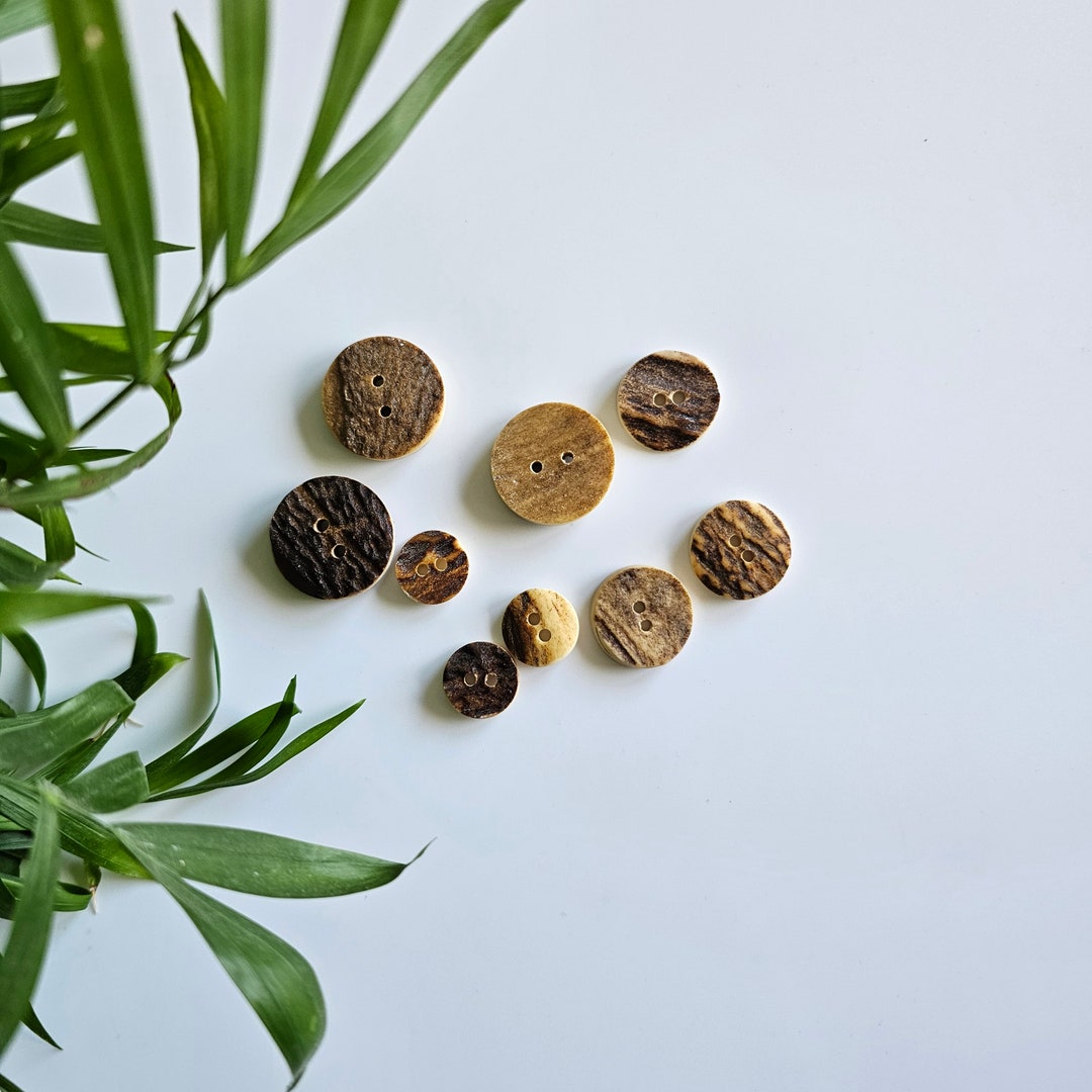 Handmade Buttons, Antler Buttons, Horn Buttons, Natural Antler Buttons ...