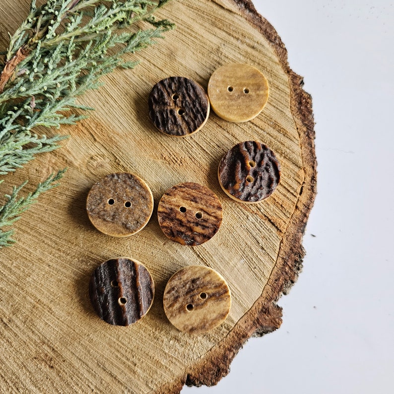 Handmade Buttons, Antler Buttons, Horn Buttons, Natural Antler Buttons ...