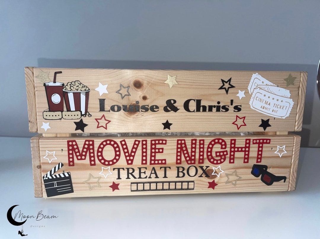 Personalised Movie Night Treat Box - Etsy UK