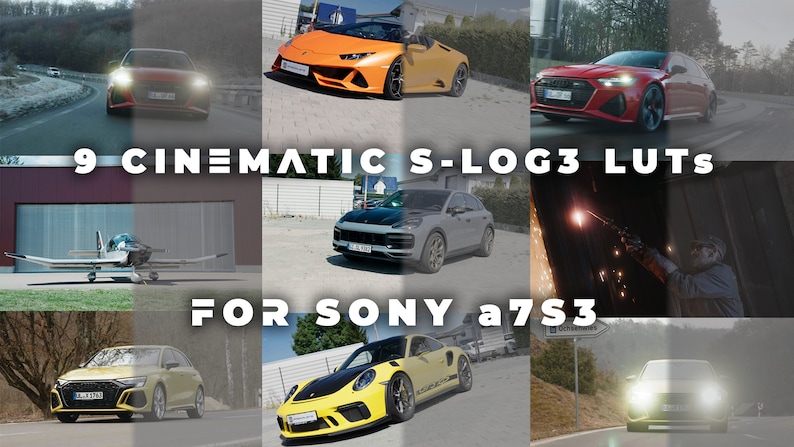 Cinematic Slog3 LUT Pack for Sony A7s3, Video Editing & Color Grading ...