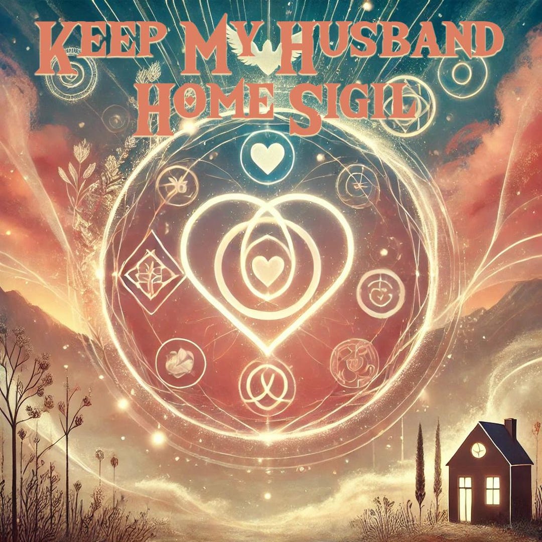 Powerful Keep My Man at Home Sigil for Women Obsession Intense Lust ...
