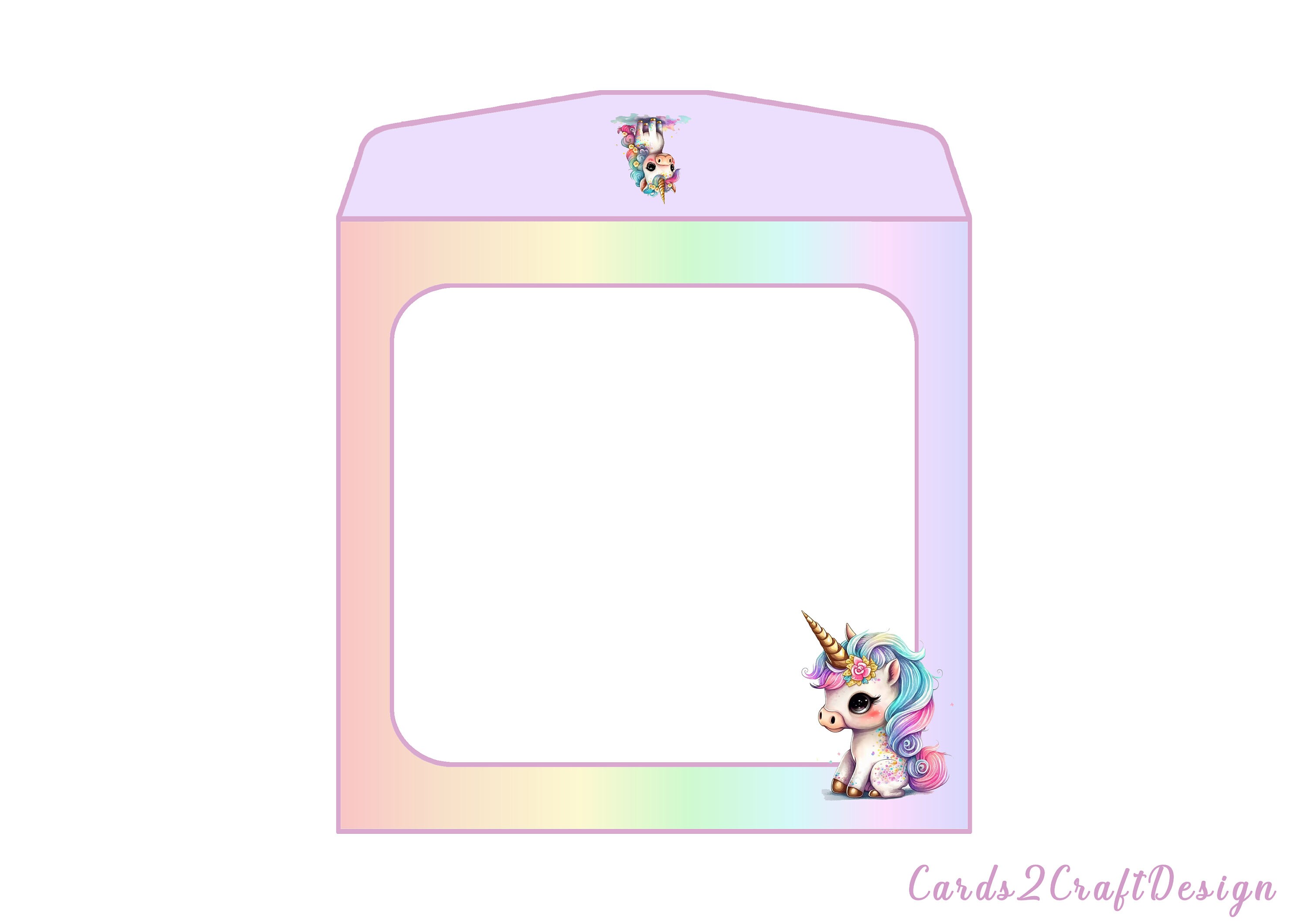 Digital Download Printable Unicorn Card Kit - Etsy