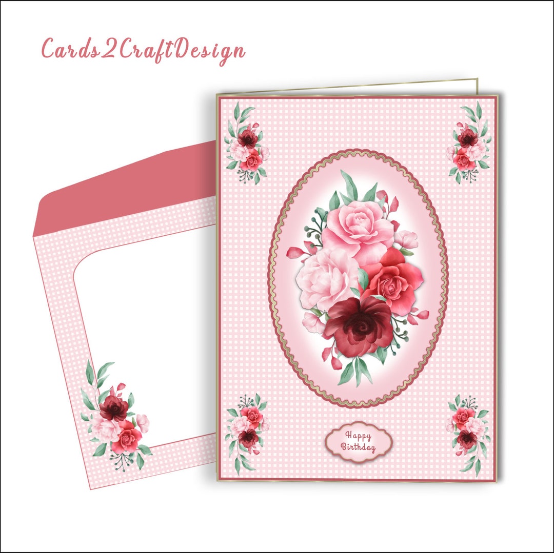 Digital Download 4shades of Red Card Set - Etsy
