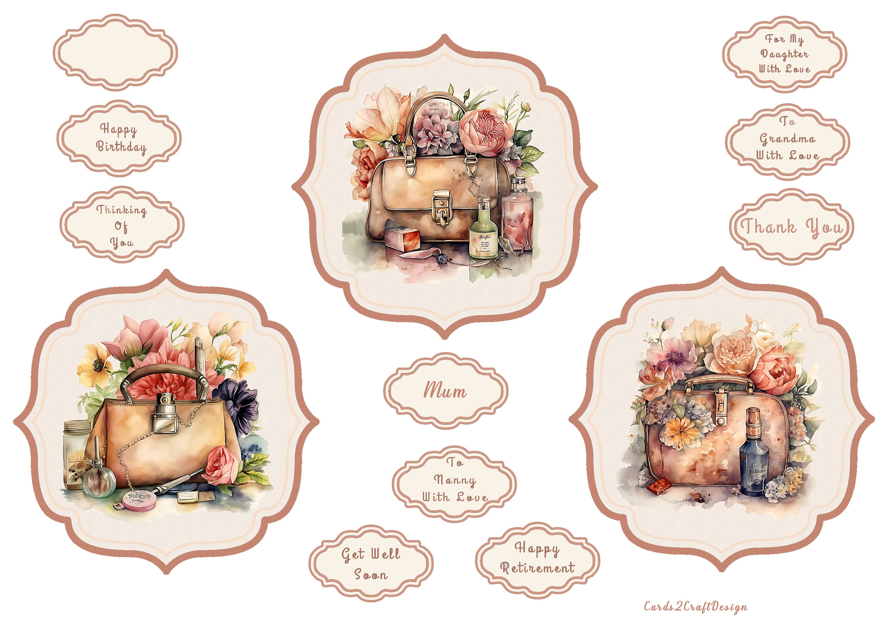 Printable Digital Download Card and Toppers Card Kit - Etsy