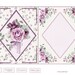 Purple Rose Fold Back Card Set - Etsy