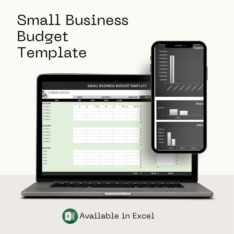 Small Business Budget Template - Etsy