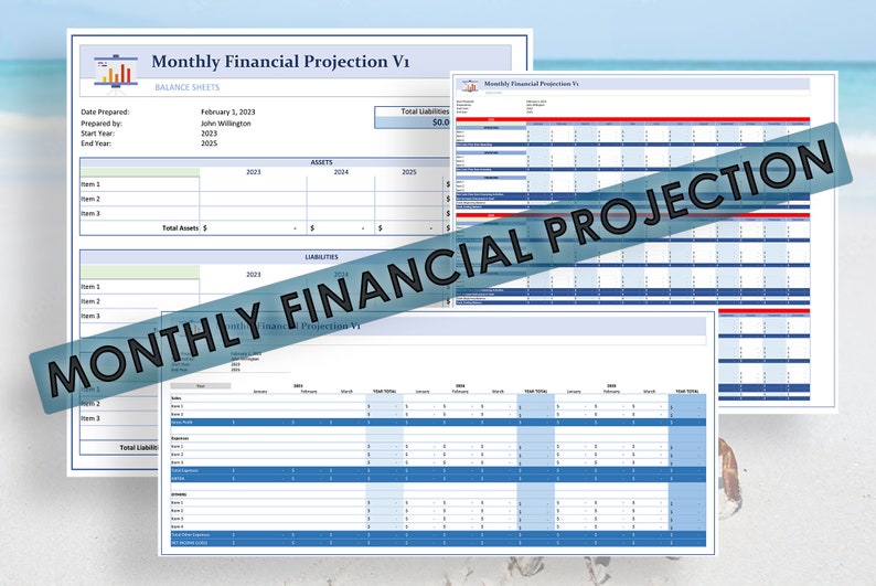 Monthly Financial Projections V1 - Etsy