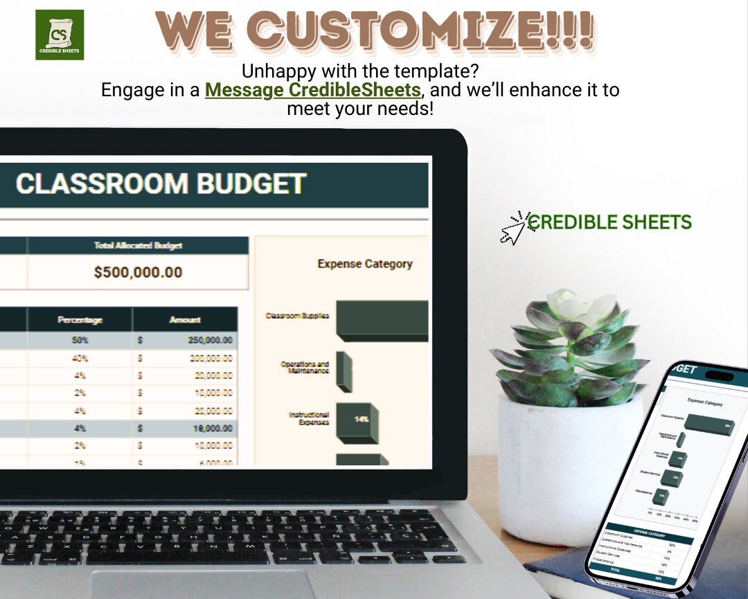 Classroom Budget Template - Etsy