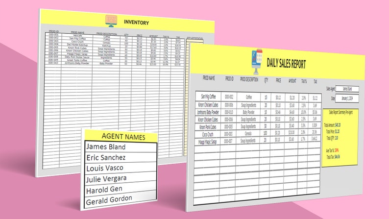 Simple Daily Sales Report Template (excel) - Etsy